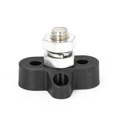 China 1/4 5/6 3/8 Inch Single Heavy Duty Terminal Studs Stainless Steel Single Stud Power Distribution Block With Cover for sale
