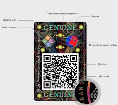 Chine Autocollants faits sur commande contrefaits de vin de label multi de couche de question de balayage de Code QR anti à vendre