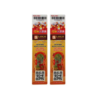 China Custom Waterproof QR Code Security Labels Die Cut Roll Scanning Product Label en venta