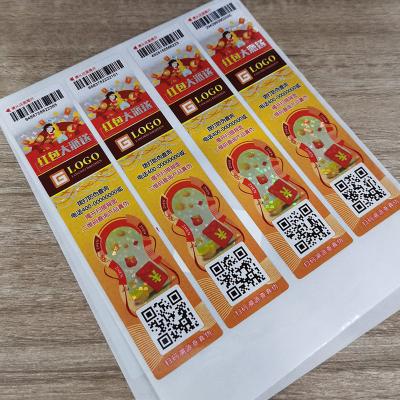 China Custom Waterproof QR Code Security Labels Die Cut Roll Scanning Product Label en venta