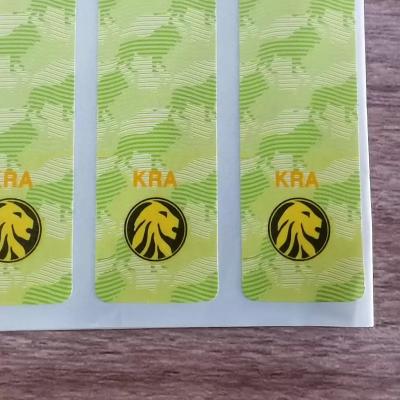 China Etiqueta anti-falsificación de pantalla de seda para productos de lujo personalizados en CMYK/Pantone en venta