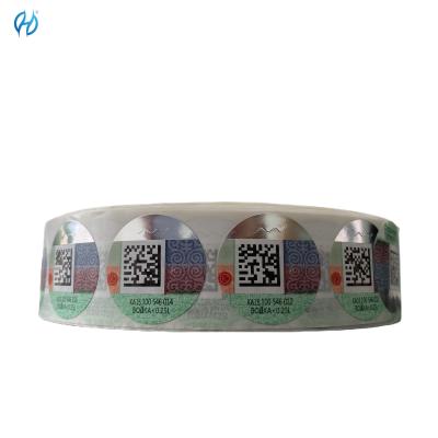 Китай Custom Holographic Label Offset Printed Permanent Adhesive Glossy/Matt Finish продается