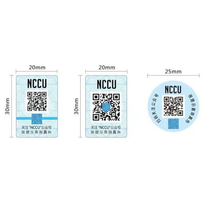 China Durable Custom Security Stickers Waterproof Vinyl Rectangle Barcode Glossy Finish zu verkaufen