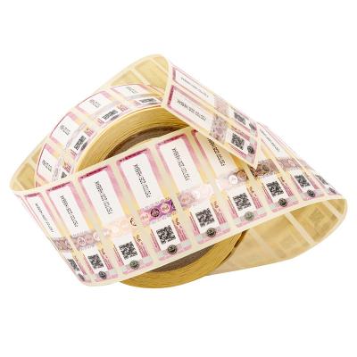 China Durability Waterproof Security Stickers Custom Text Barcode UV Resistant Labels en venta
