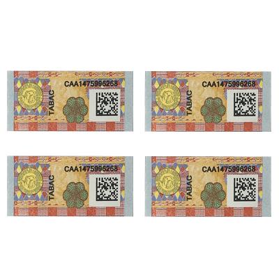 Китай Custom Cigarette Security Paper Adhesive Tax Stamps With Anti Counterfeiting Rainbow Printing продается