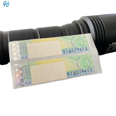 Chine 100000 Étiquettes de sécurité personnalisées à vendre
