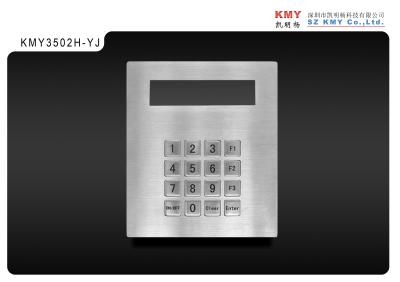 Cina Tastiera impermeabile antipolvere del metallo del chiosco di chiavi dell'acciaio inossidabile 16 con esposizione LCD in vendita
