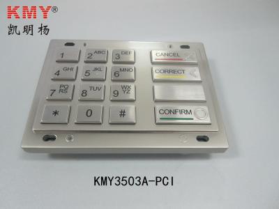 Cina Tastiera della macchina di BANCOMAT del metallo cifrata nichelatura di EPP del PCI 2,0 con 16 chiavi in vendita