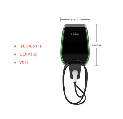 China 7kw Or 22kw Ac Ev Charger Single Phase Type 2 Charging Stations Wallbox for sale