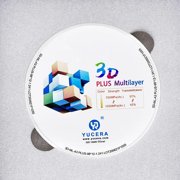Yucera 3D multilayer zirconia blocks