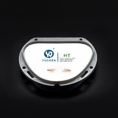 China YUCERA 89mm HT High Translucent Cad Cam Dental Materials Manufacturer Dental Lab Consumables Zirconia Block Factory Price for sale