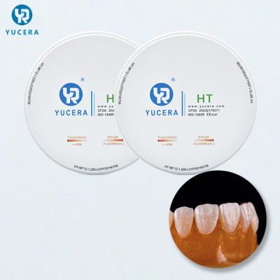 Κίνα Οδοντικός HT άσπρος πολυστρωματικός Zirconia υλικών YUCERA φραγμός προς πώληση