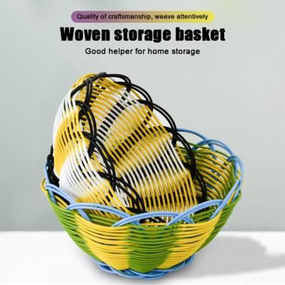Cina Plastic Storage Basket Handmade Food Storage Basket Eco-friendly Storage - Woven Basket in vendita