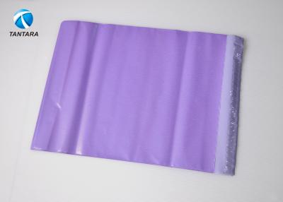 中国 証拠の紫色のプラスチック急使袋の多封筒のシールの接着剤を弄って下さい 販売のため