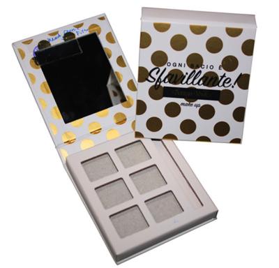 China Las cajas vacías abiertas fáciles de la paleta del sombreador de ojos metalizaron de oro para las líneas del maquillaje en venta