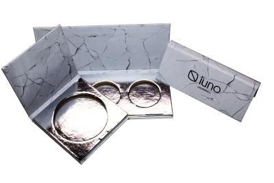 China Vacíos hechos a mano se ruborizan paleta de lujo de papel de plata brillante del maquillaje de la paleta en venta