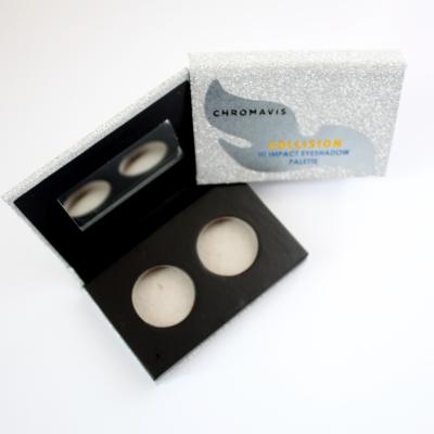 China Sellado caliente de la hoja de los envases CMYK Pantone de Matte Black Empty Eyeshadow Palette en venta
