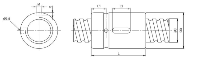 High precision ball screw technical diagram
