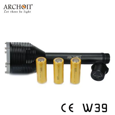 Cina Torcia elettrica ricaricabile luminosa di immersione subacquea del nero 6500K con una batteria di 26650 Li-ioni in vendita