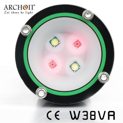 Cina Ampia torcia elettrica di immersione con bombole dell'angolo d'apertura LED 1400 lumi con luce rossa in vendita