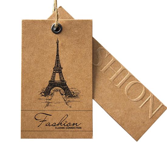 custom clothing paper hang tag printing in roll with glossy lamination factory