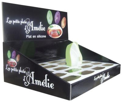 China custom wholesales E- flute corrugated cardboard counter paper display box for sale