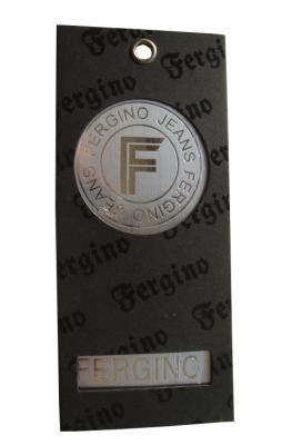 China custom fashion printed cardboard hang tags with flocking silver stamping logo for sale