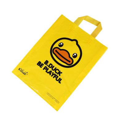 China custom LDPE plastic shopping clothing bag packaging with die cutting handle for sale