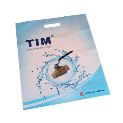 China custom LDPE plastic shopping clothing bag packaging with die cutting handle for sale