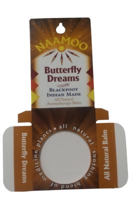 China Custom Printed Cream Packaging Box With Hanging Hole And Clear Window | Color Paper Display Boxes Wholesale for sale