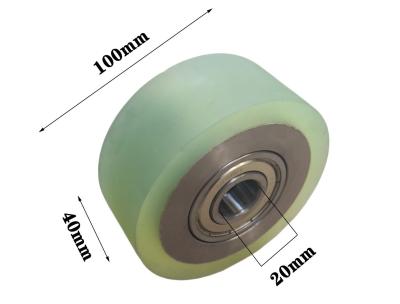 Cina Rulli di gomma resistenti dell'unità di elaborazione con la doppia ruota OD100MM 1 Ton Unpowered della ferrovia dei cuscinetti in vendita