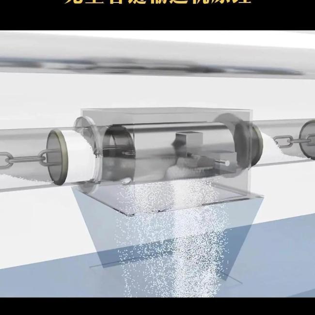 Stainless Steel Tube Chain Conveyor System in industrial setting