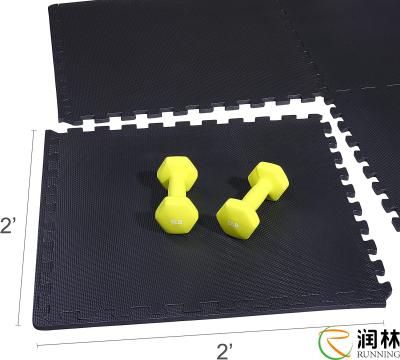 Cina Non slitti l'esercizio nero Mat With di puzzle 1/2» EVA Foam Interlocking Tiles spessa extra in vendita