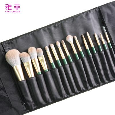 중국 280A84915 금 페룰 15 pcs 메이크업 브러쉬 세트 목재 손잡이 화장품 브러쉬 세트 개인 레이블 판매용
