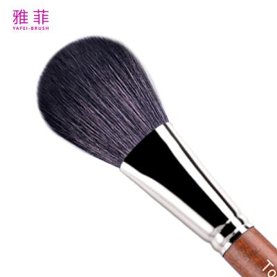 중국 F05 회색 염소 털 혼합 합성 둥근 분말 브러쉬 개인 레이블 오래 지속 판매용