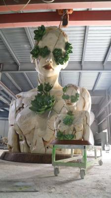 China Custom 3D Cartoon Giant Cement Figure Human and Nature Art Sculpture Modern Fiberglass Statue for sale