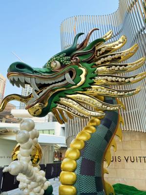 China Most Popular Giant Decorative Crafts Molding Custom Fiberglass Reinforced Plastic Electroplating Sculpture for sale