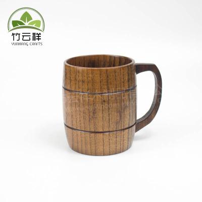 중국 친환경 디자인 선물 목조 컵 농촌 맥주 잔 수작업 판매용