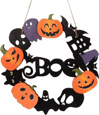 China Customized Wood Pumpkin Sign Front Door Decor for sale