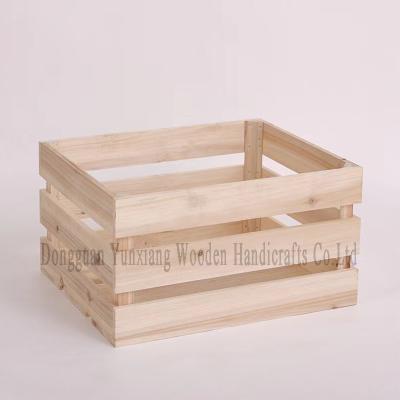 China Decorative Nesting Wooden Crates for Storage Display Rustic Wood Decorative Storage Crates with Handle for sale