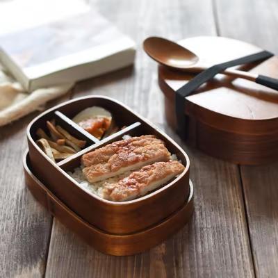 China Japanische kreative Büroangestellte bequeme Lunchbox, Holzsushibox, Bentobox zu verkaufen