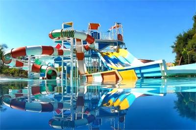 Slide de parque aquático de aço galvanizado anti-ferrugem para crianças