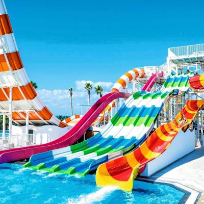 China Non-Inflatable Fiberglass Water Slide with 10 Years Service Life Ending with Pool for Kids and Adults for sale