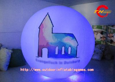 Cina Palloni gonfiabili verdi di pubblicità del PVC con la lampada del LED luminosa in vendita