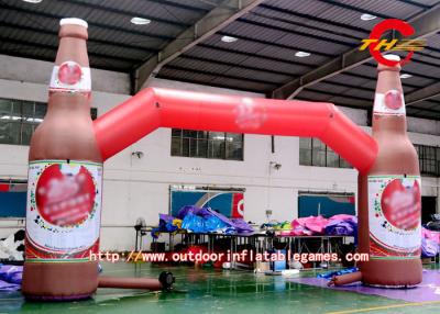 Cina Modello gonfiabile di stampa del panno di Oxford del modello dell'arco delle bottiglie di birra di Brown in vendita