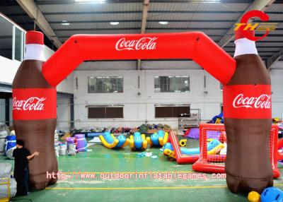 Cina Annunciando il panno rosso Coca-Cola di Oxford dell'arco gonfiabile all'aperto in vendita