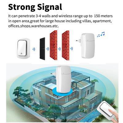Κίνα Βούλωμα Tuya τηλεοπτικό Doorbell της αμερικανικής ΕΕ UK μόνο - τροφοδοτημένο αδιάβροχο κουδούνι πορτών 150M προς πώληση