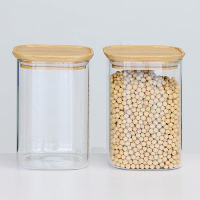 Κίνα Γυάλινα βάζα με υψηλή βαφτιότητα 300 ml Κάνιστρα κουζίνας με καπάκι φελλού προς πώληση
