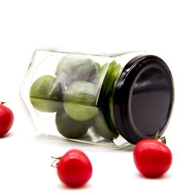 Κίνα Προσαρμοσμένο οικιακό αποθήκευση Pickle γυαλί κονσερβοποιημένο βάζο εξαγωνική κατάψυξη γυαλί βάζο για την κουζίνα προς πώληση