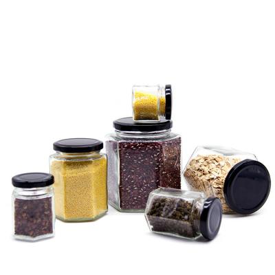 Κίνα Προσαρμοσμένο οικιακό αποθήκευση Pickle γυαλί κονσερβοποιημένο βάζο εξαγωνική κατάψυξη γυαλί βάζο για την κουζίνα προς πώληση